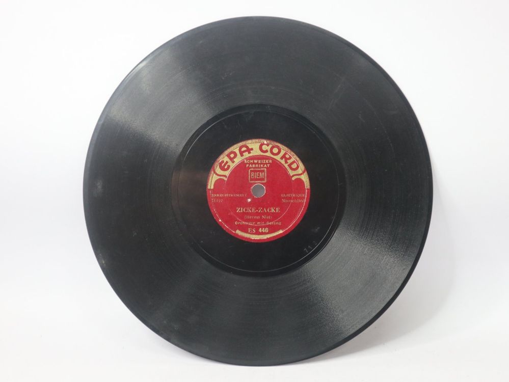 Schellack Schallplatte Herms Niel Zicke Zacke Epa Cord Swiss (Gebraucht ...