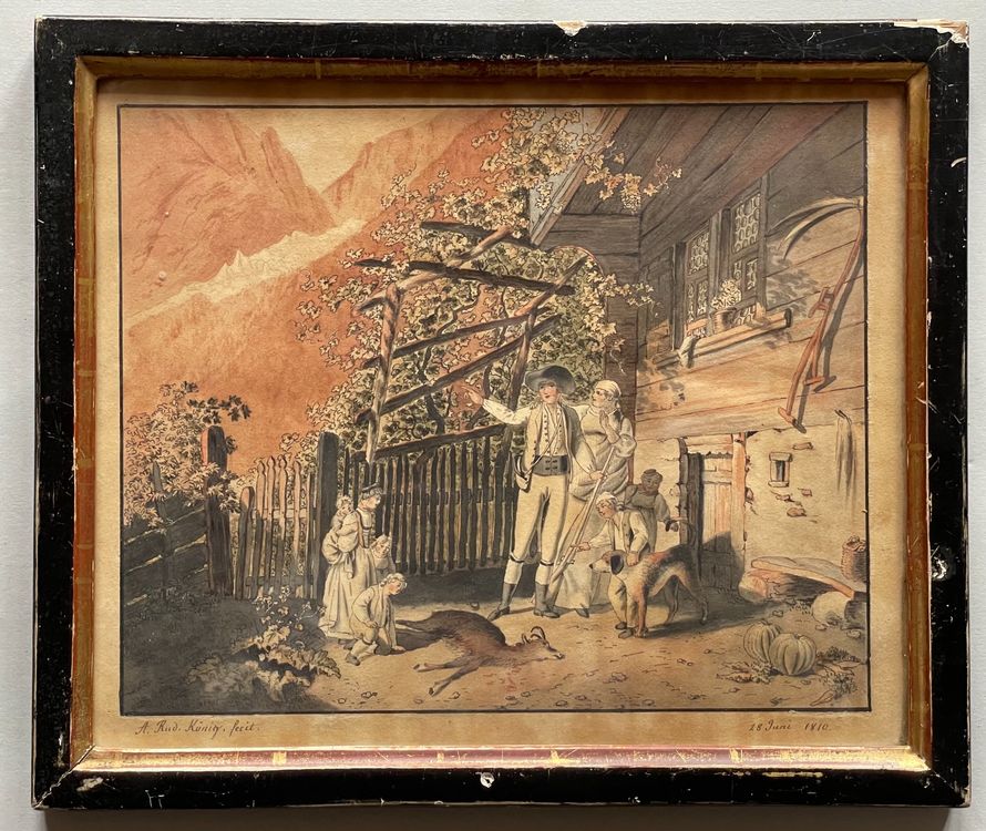 Rudolf König 1790-1815 - Original Aquarell 1810 - sign. (Gebraucht) in ...