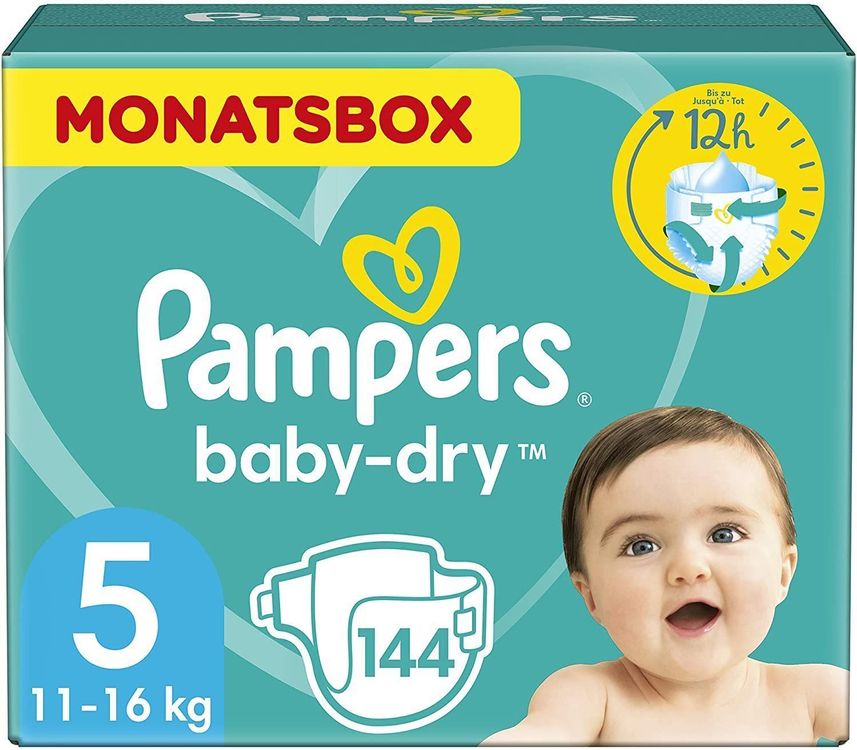 Pampers Baby Dry Windeln - Monatsbox 144 Stk - Gr 5 (Neu und ...