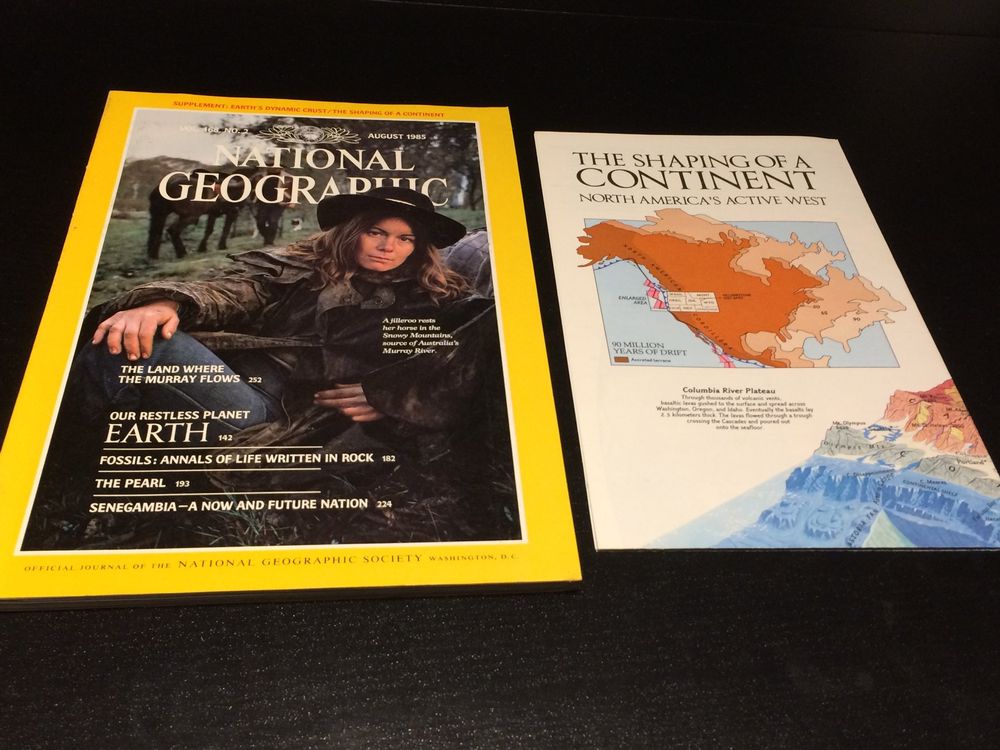 NATIONAL GEOGRAPHIC English ed. AUGUST 1985 W. map Earth's C | Kaufen ...