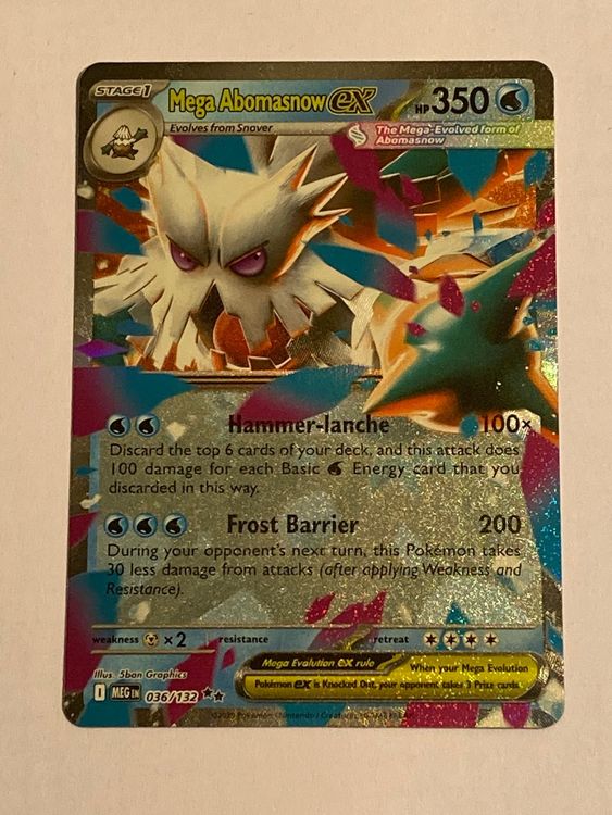 Pokemon MEGA EVOLUTION Mega Abomasnow ex 036 / 132 🇬🇧 EN (Neu (gemäss ...