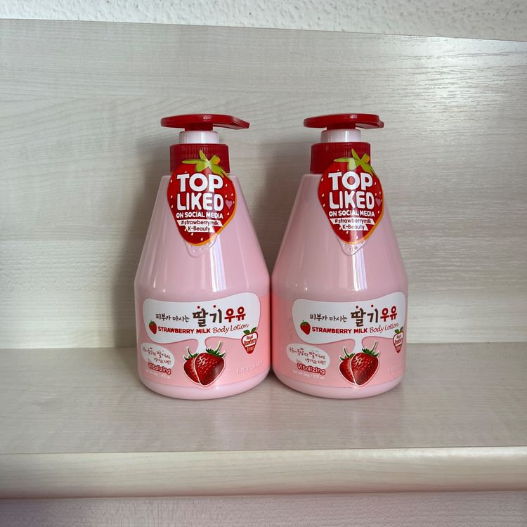 2x Kwailnara Strawberry Milk body lotion (Neu und originalverpackt) in ...