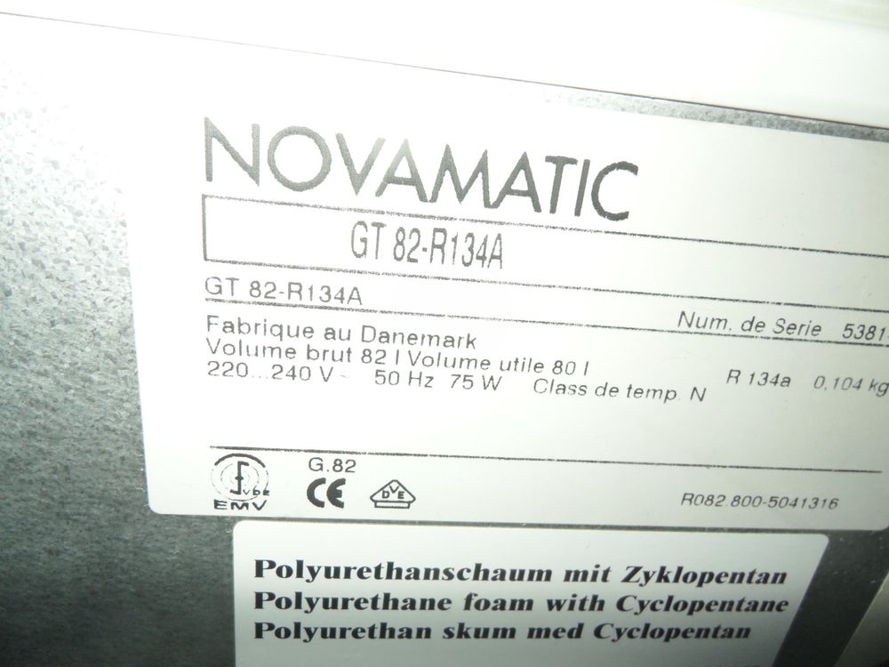 TIEFKUEHLER NOVAMATIC GT82-R 134A 82+45+55 CM (Gebraucht) in Zuchwil ...