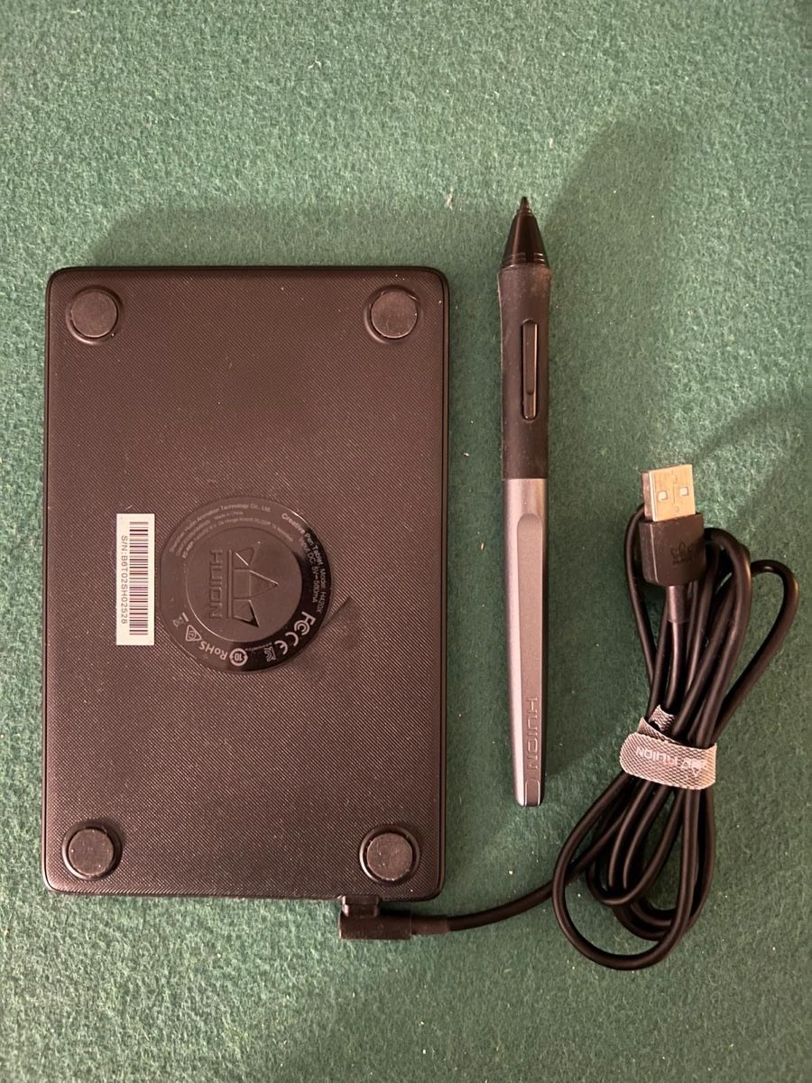 HUION Grafiktablett – Stift & Kabel – voll funktionsfähig (Neu (gemäss ...