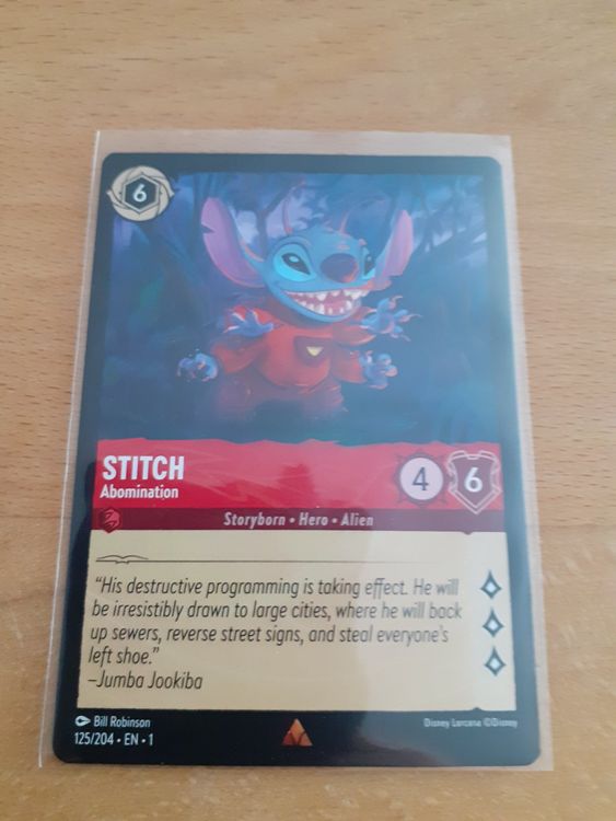 Lorcana - STITCH- Rare - EN - 125/204 (Neu (gemäss Beschreibung)) in ...