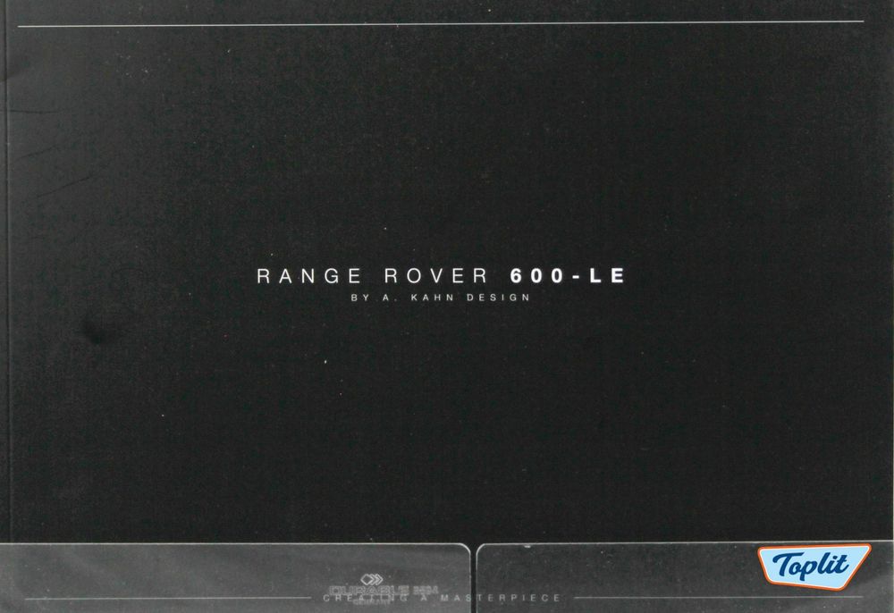 NEUWAGEN PROSPEKT - RANGE ROVER 600-LE BY KAHN DESIGN - 2013 (Gebraucht ...