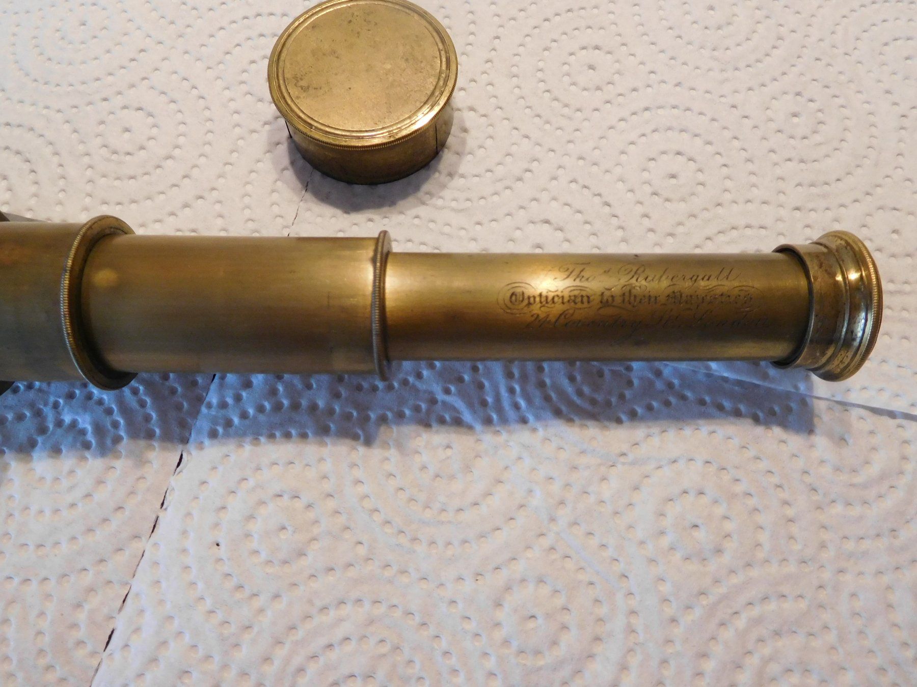 Teleskop RUBERGALL, antik, ca. 1820, mit Gravur, Rarität (Gebraucht) in Olten für CHF 520 – mit ...