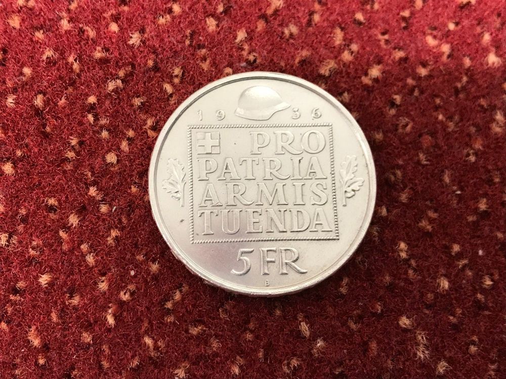 5 Franken Gedenkmünze 1936 Silber TOP (Gebraucht) in Ormalingen für CHF 14.95 – mit Lieferung ...