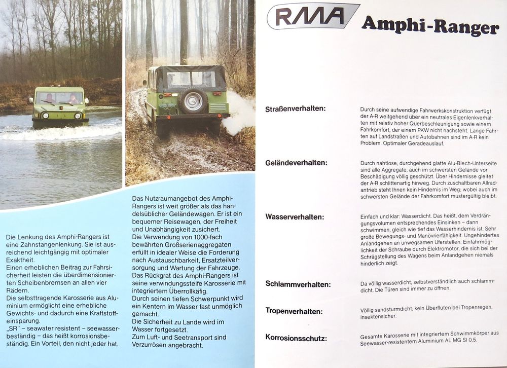 Prospekt RMA Amphi Ranger (Neu (gemäss Beschreibung)) in Ettingen für ...