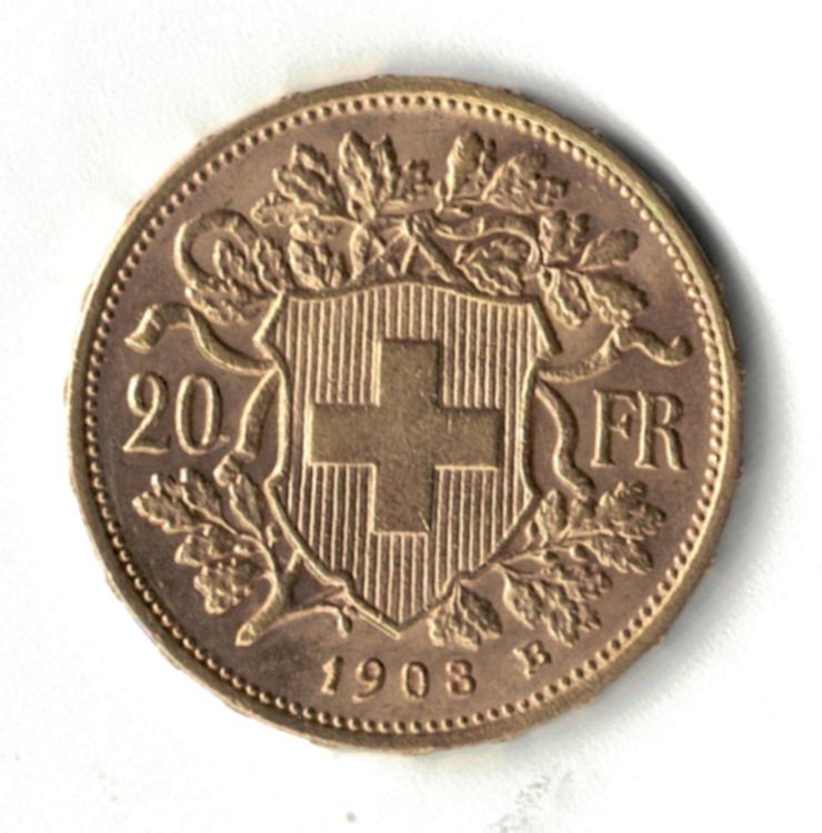 Vreneli 20Fr. 1903 praktisch unzirkuliert (Gebraucht) in für CHF 392 ...
