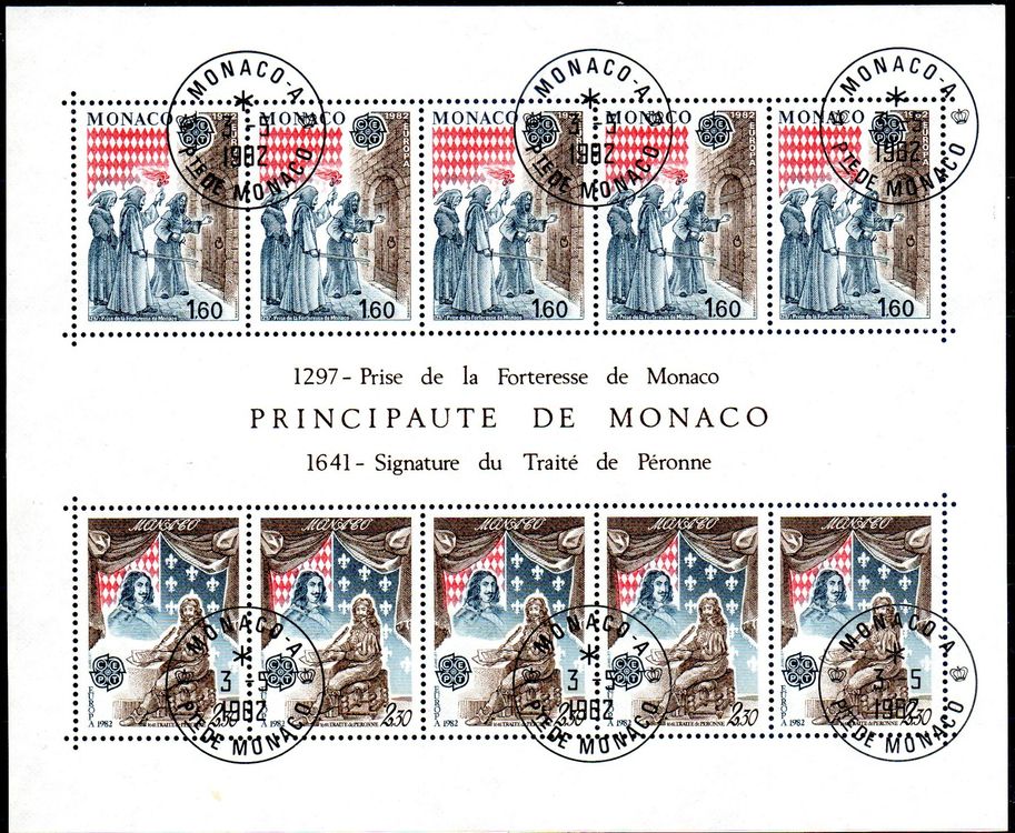 MONACO BLOCK EUROPAMARKEN 1982 GESTEMPELT - MO41 (Gebraucht) in Losone ...