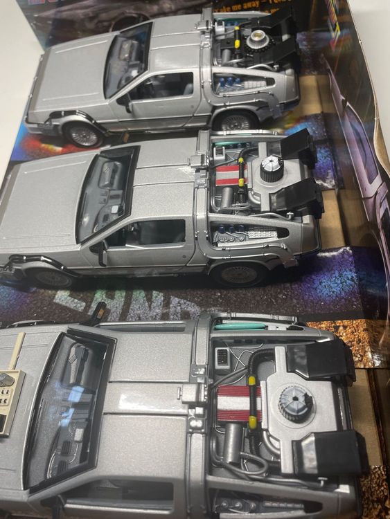 Back to the Future De Lorean Trilogy Pack 1/24 Metall (Neu und ...