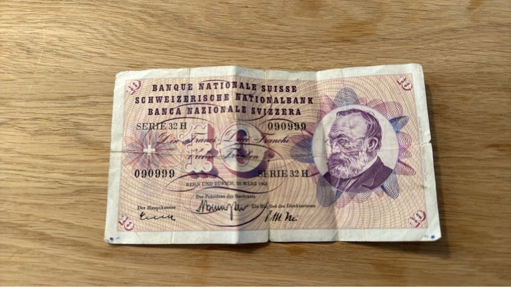 10 Schweizer Franken, alte 10er Note Schweiz (Gebraucht) in Oberönz für ...