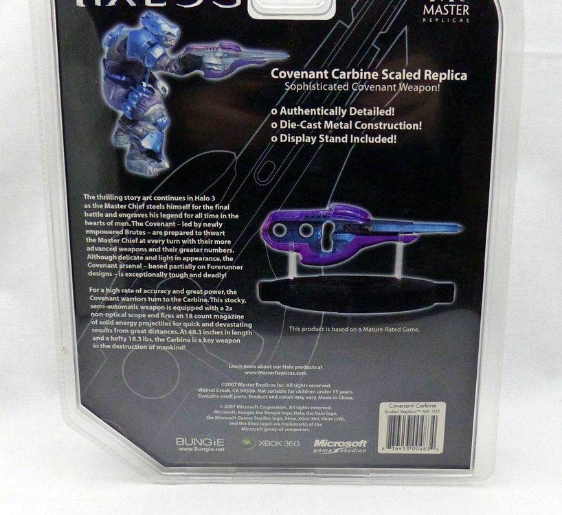 HALO 3 COVENANT CARBINE SCALED REPLICA (Neu und originalverpackt) in ...