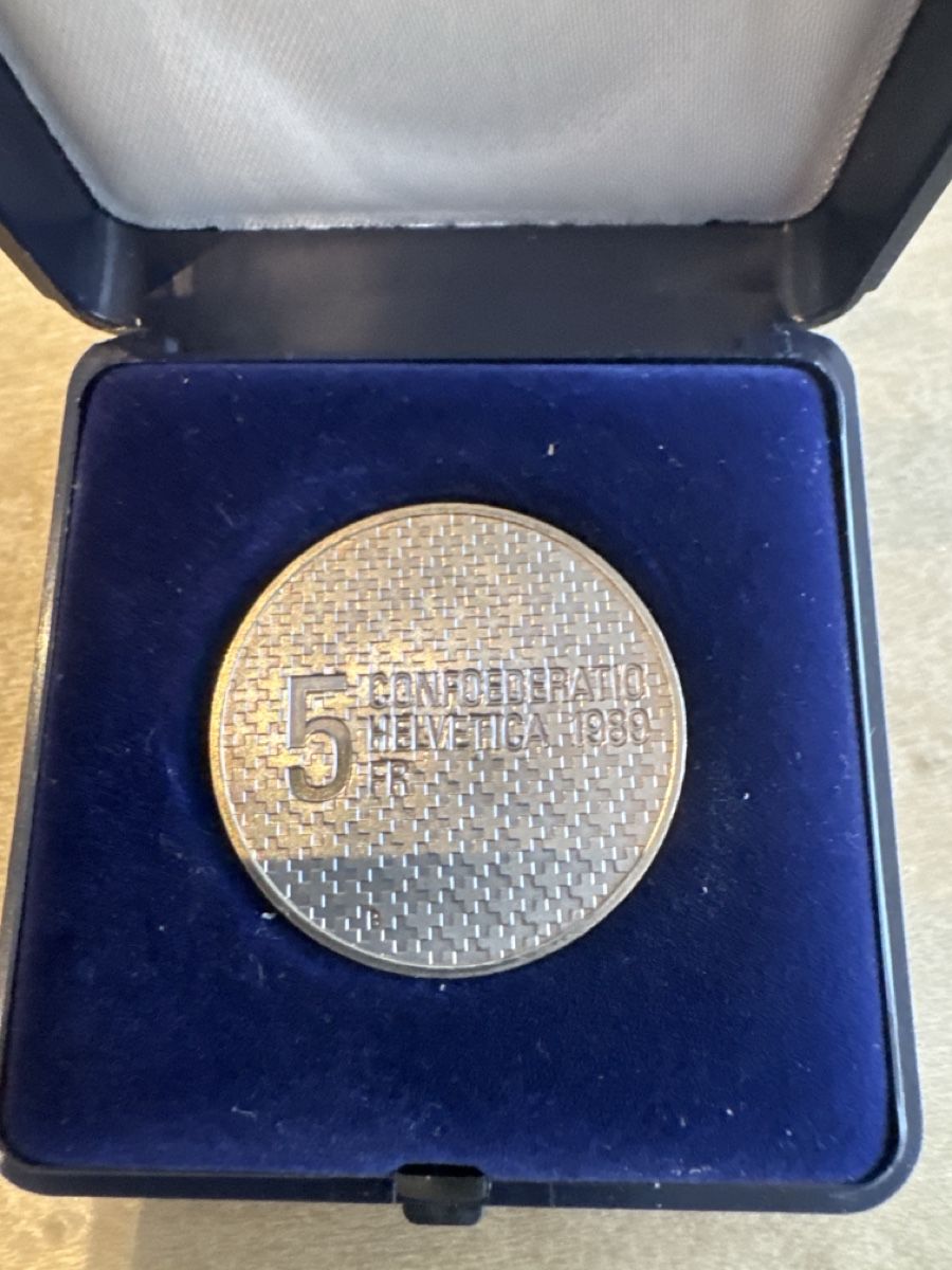5 Fr Gedenkmünze Schweiz 1989 Henry Guisan mit Etui (Neu (gemäss ...