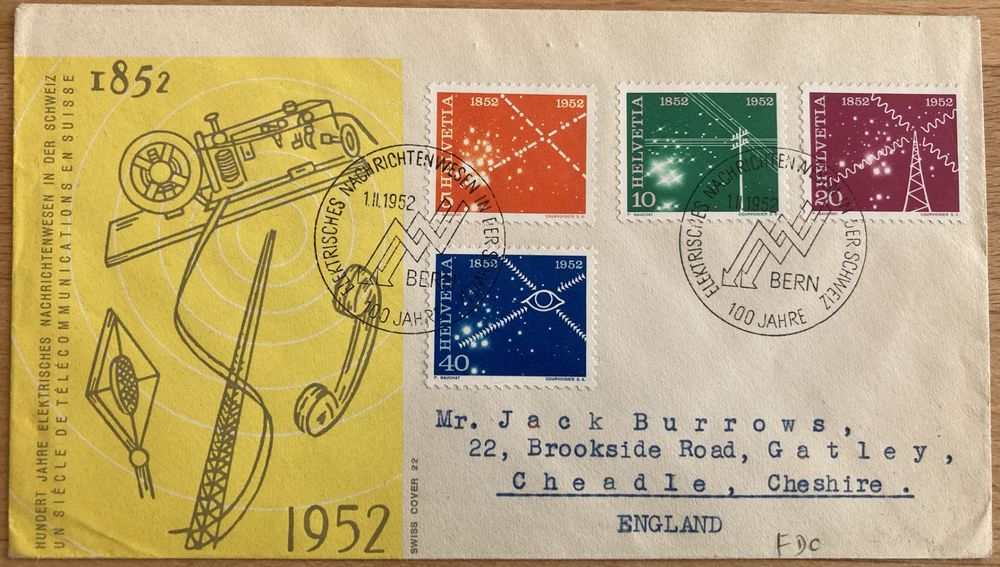 FDC Werbemarken 1952 illustriert, SBK 80 Fr. | Kaufen auf Ricardo