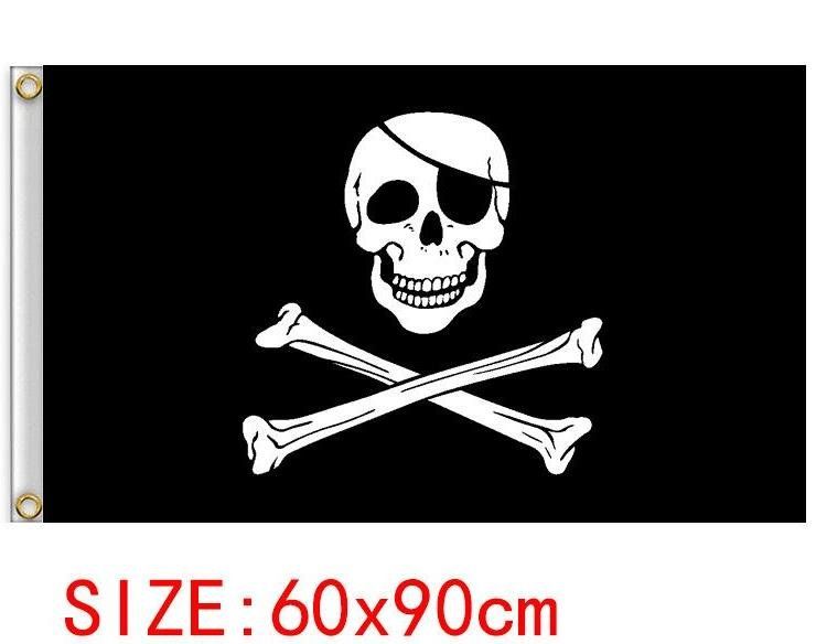 PIRATENFLAGGE 2 - 90 x 60 - JOLLY ROGER- FAHNE PIRAT SKULL (Neu und ...