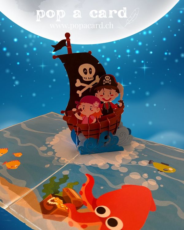 Pirate Adventure Awaits Pop Up Card - 3D Card (Neu und originalverpackt ...
