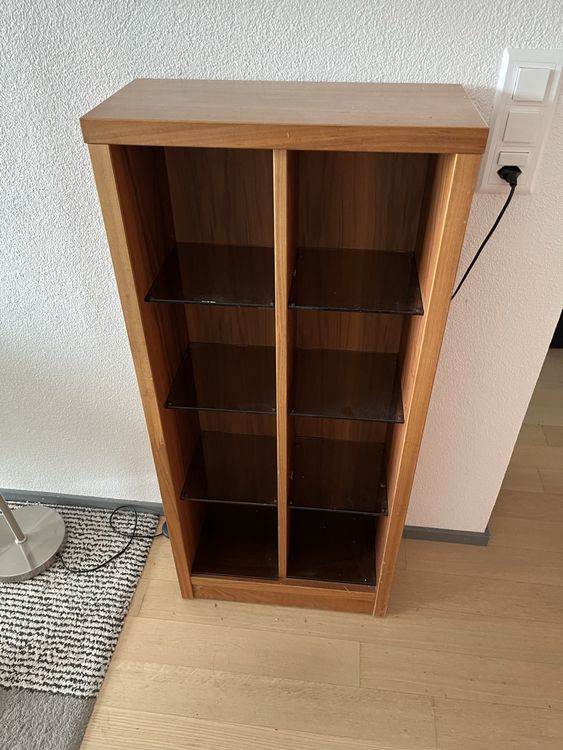 Massivholzregal - Solid wood shelf with glass shelves (Gebraucht) in ...