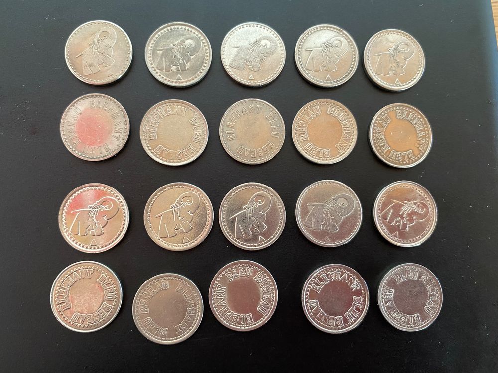 20 Jetons Bleu Reseau Elephant (Gebraucht) in Vilters für CHF 9 – mit Lieferung auf Ricardo kaufen