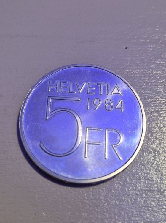 5 Francs Suisse 1984 Helvetia - Pièce commémorative Piccard (Neuf (Voir ...