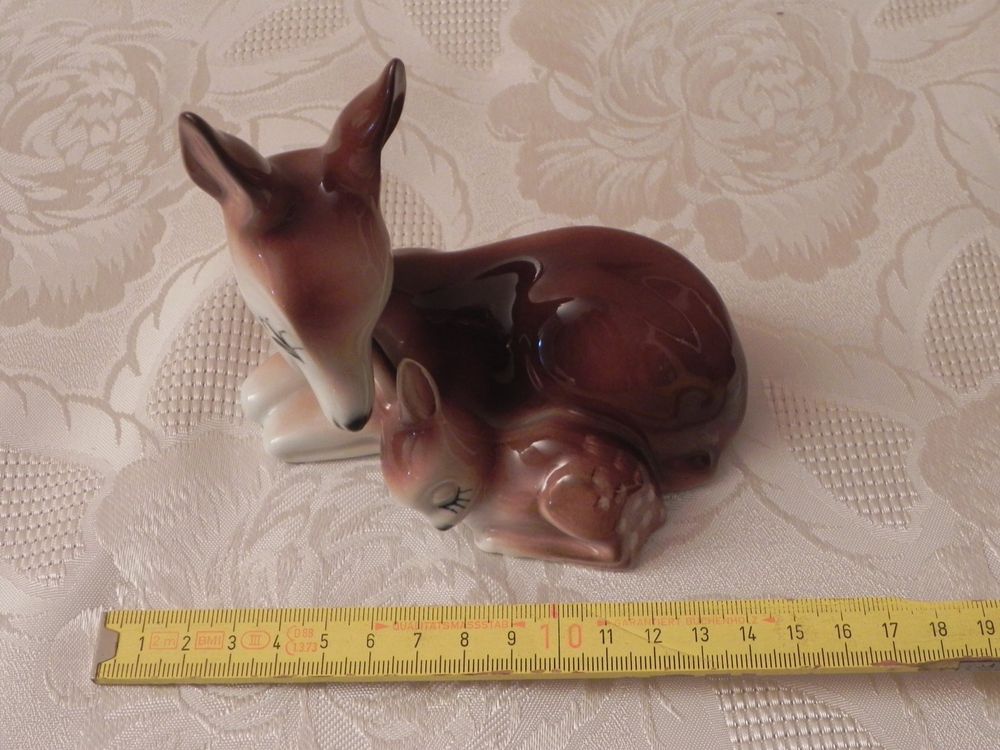 Vintage Porzellanfigur Reh mit Rehkitz Gräfenthal (Gebraucht) in Minusio für CHF 21 – mit ...