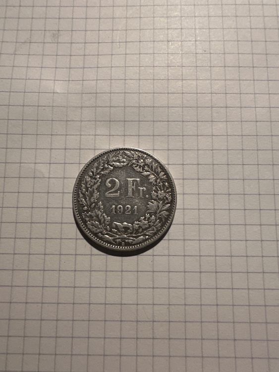 2 Franken Münze von 1921 (Gebraucht) in Liestal für CHF 5 – mit Lieferung auf Ricardo kaufen