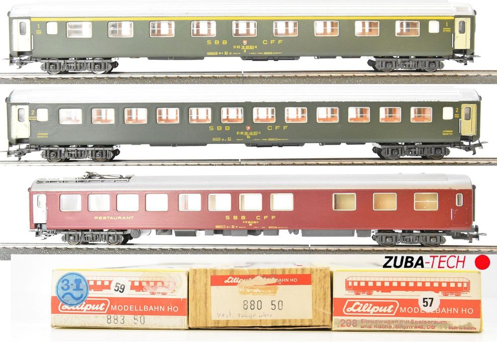 Liliput 3x Personenwagen UIC-X SBB H0 GS mit OVP | Kaufen auf Ricardo
