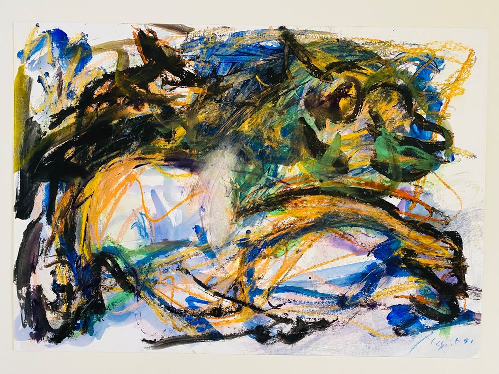 Peter Sigrist Luzern " WOLF " 1991 Gemälde Werk von Privat (Gebraucht) in Müswangen für CHF 1150 ...