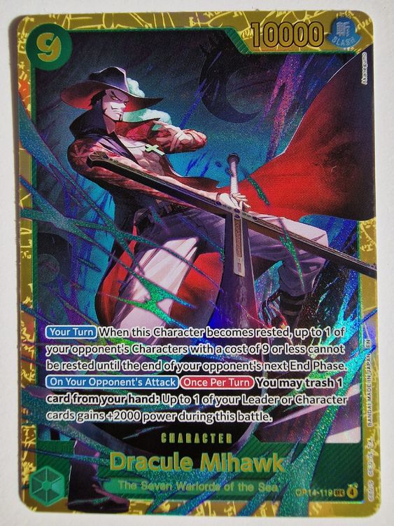 Dracule Mihawk- OP14 119 SECRET RARE- One Piece (Neu (gemäss ...