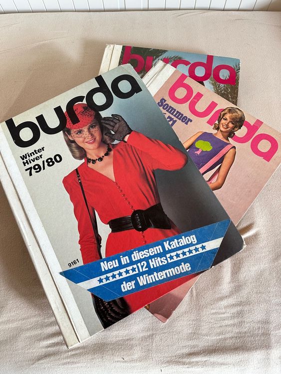 3x Burda Schnittmusterbücher Vintage 1971, 1974, 1979/80 (Gebraucht) in Windlach für CHF 1 – mit ...