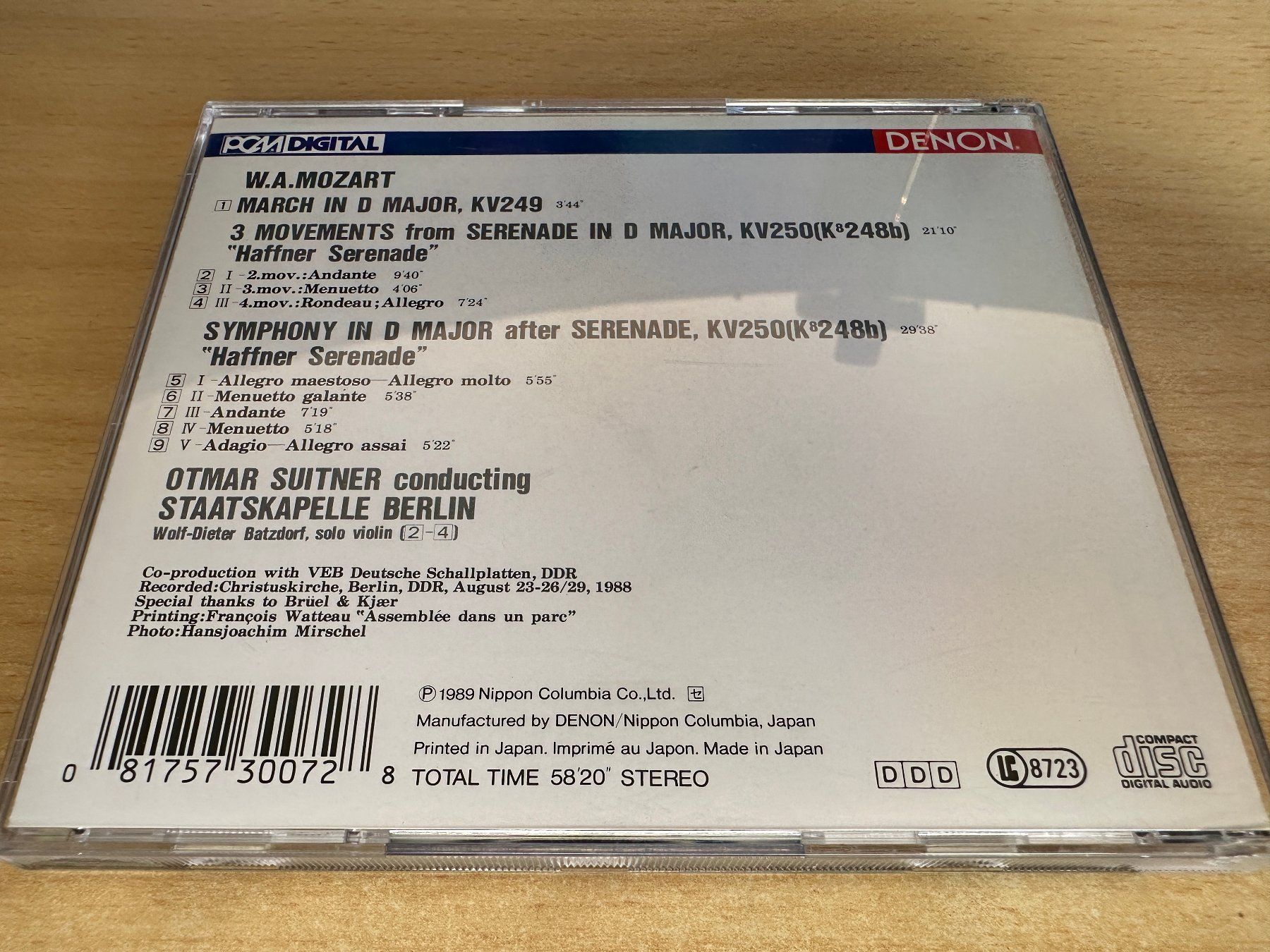 E2 Mozart Suitner Batzdorf Haffner Serenade KV250 March 249 (Gebraucht ...