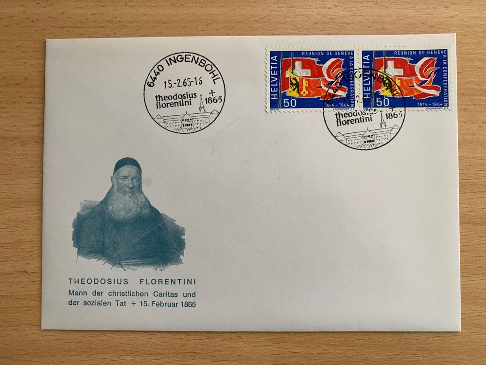 Theodosius Florentini - Briefmarke 1965 INGENBOHL (Gebraucht) in Ibach ...