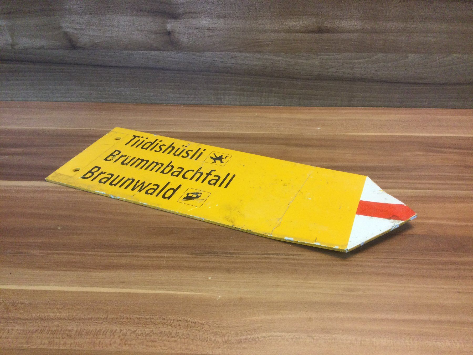Altes Wanderwegschild Tiidishüsli Brummachfall Braunwald (Gebraucht) in ...