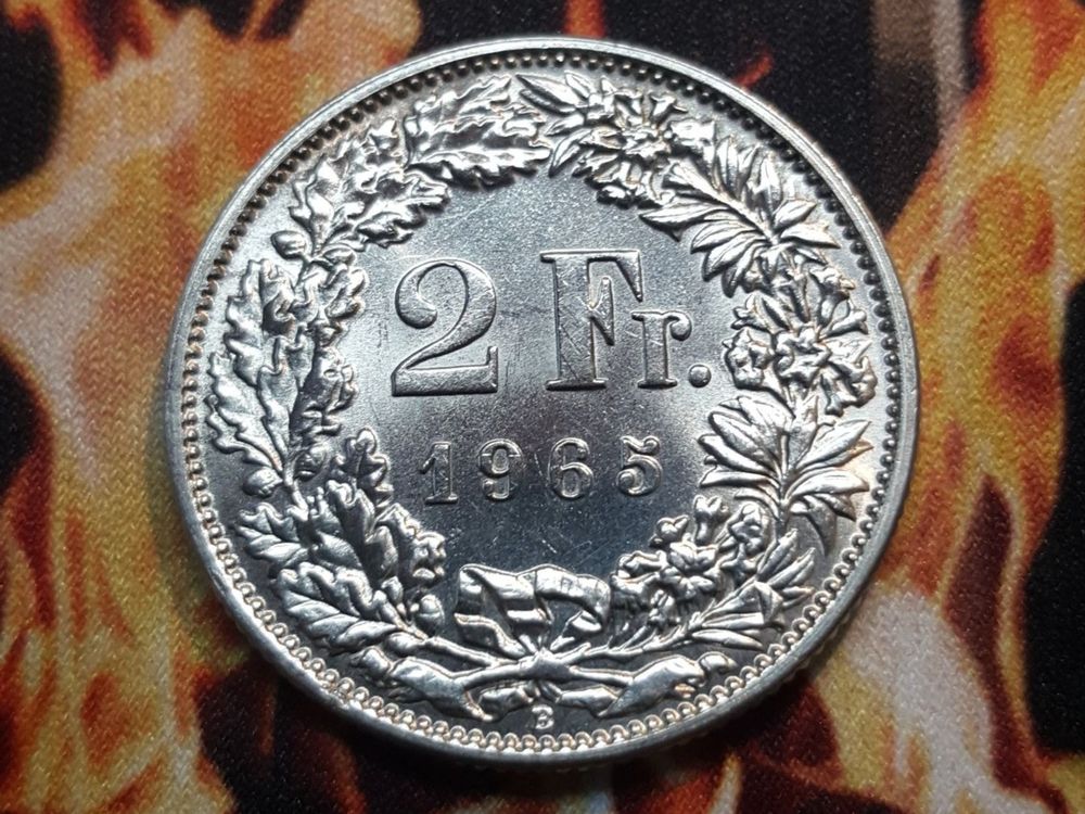 2 Franken, 1965, unz. stgl. direkt ab Münzrolle!!! (Gebraucht) in Rieden SG für CHF 6 – mit ...