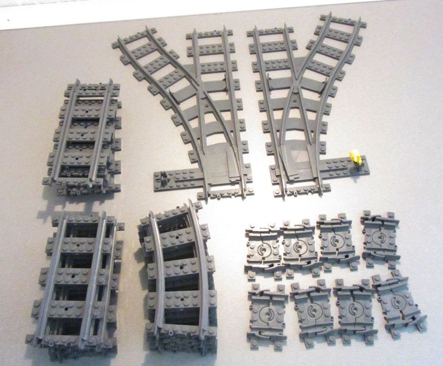 Lego City Eisenbahn Schienen diverse mit Weichen | Kaufen auf Ricardo
