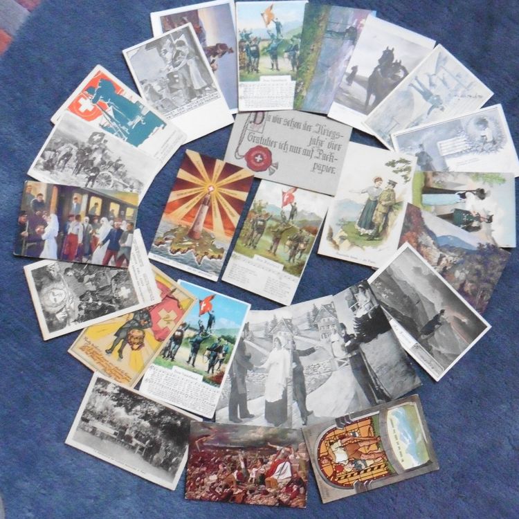 26 Lithos/Künstl.,Weltkrieg,Friede,Soldaten,Grenzbesetzung | Kaufen auf Ricardo