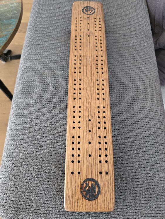 Vintage Cribbage Board, Holz, für 2 Spieler, Top Zustand! (Neu (gemäss ...