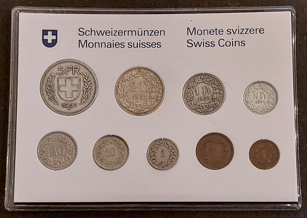 Münzsatz Schweiz 1931 Silber (Neu (gemäss Beschreibung)) in Arch für CHF 53 – mit Lieferung auf ...
