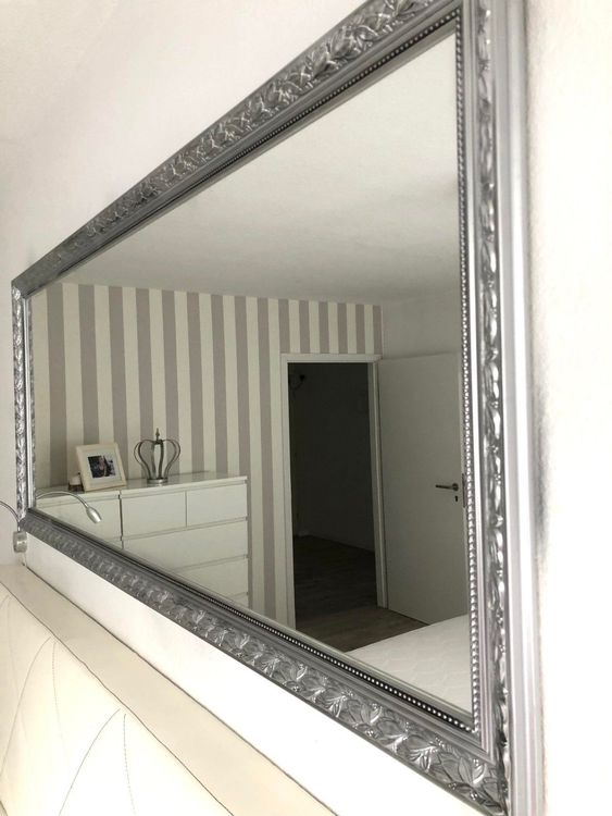 Xxl Barock Spiegel Silber 130x240cm Ganzk 246 Rperspiegel Standspiegel