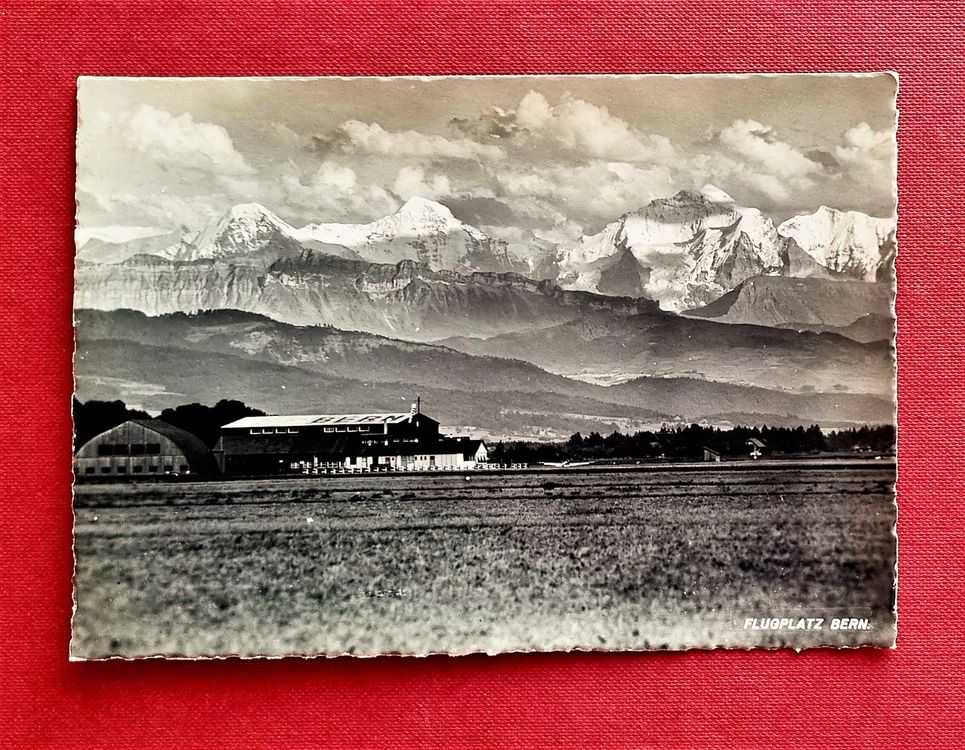 Bern - Flugplatz Belp - Flugfoto Alpar - Hangar | Kaufen auf Ricardo