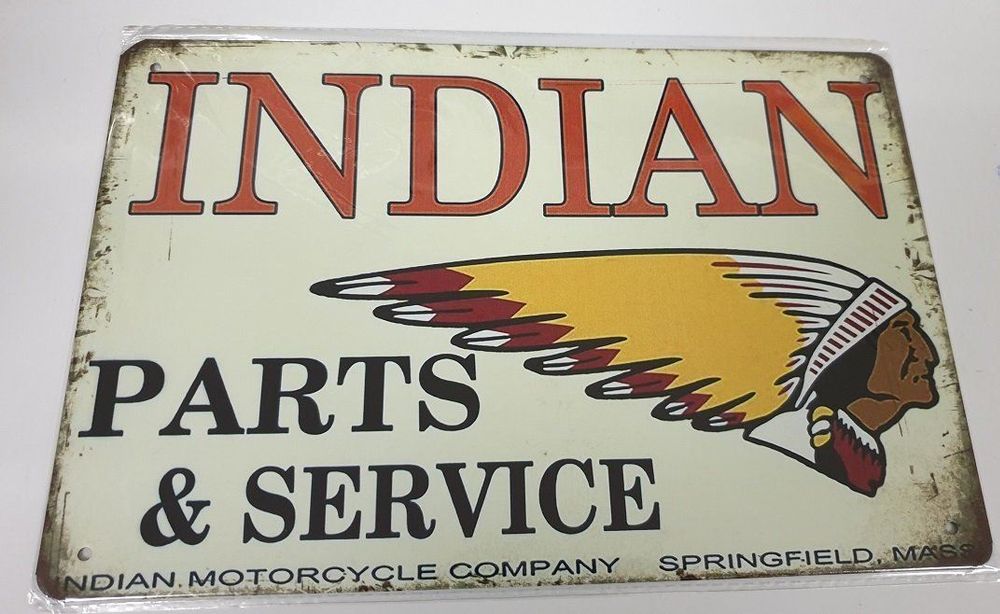 INDIAN Parts & Service (Blechschild) (Neu und originalverpackt) in ...