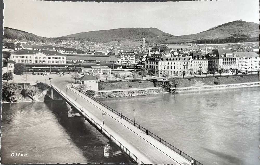 Olten SO Flugaufnahme Nr9564 Brücke Bahnhofplatz , 1940 (Gebraucht) in Solothurn für CHF 9 – mit ...