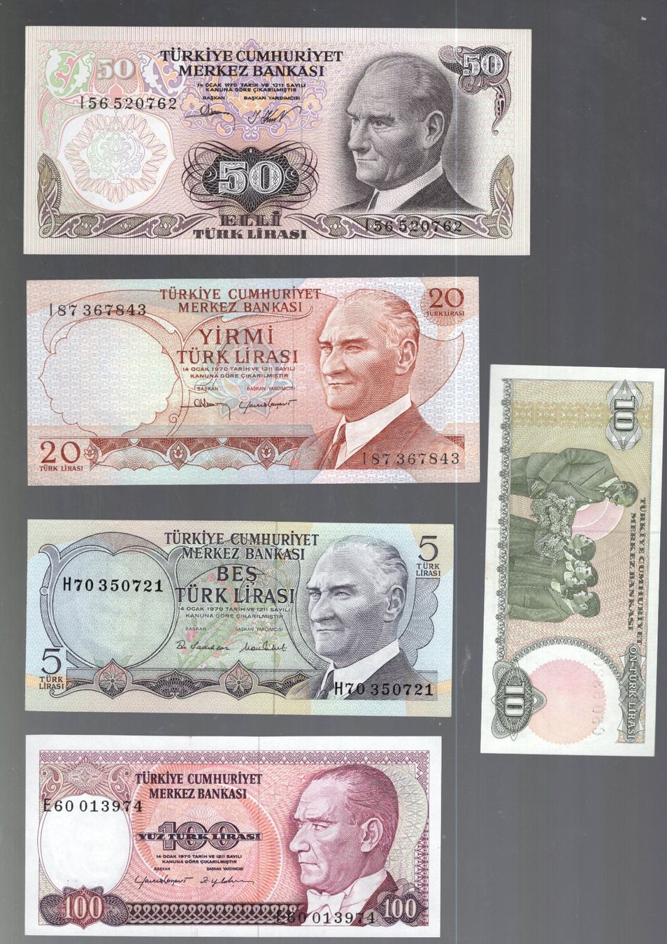 Turkey noten 5 stück UNC (Neu (gemäss Beschreibung)) in Leibstadt für ...