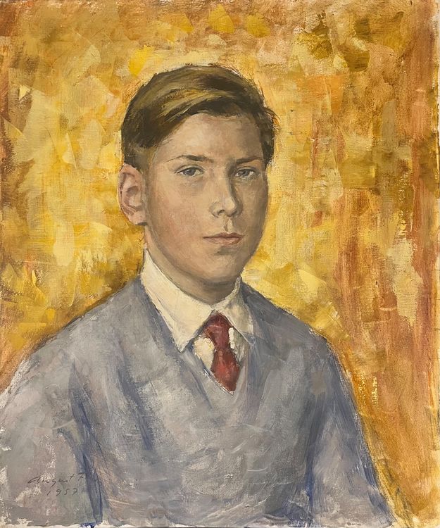 August Frey (1912-1998) Portrait Gemälde von eine Mann (Gebraucht) in ...