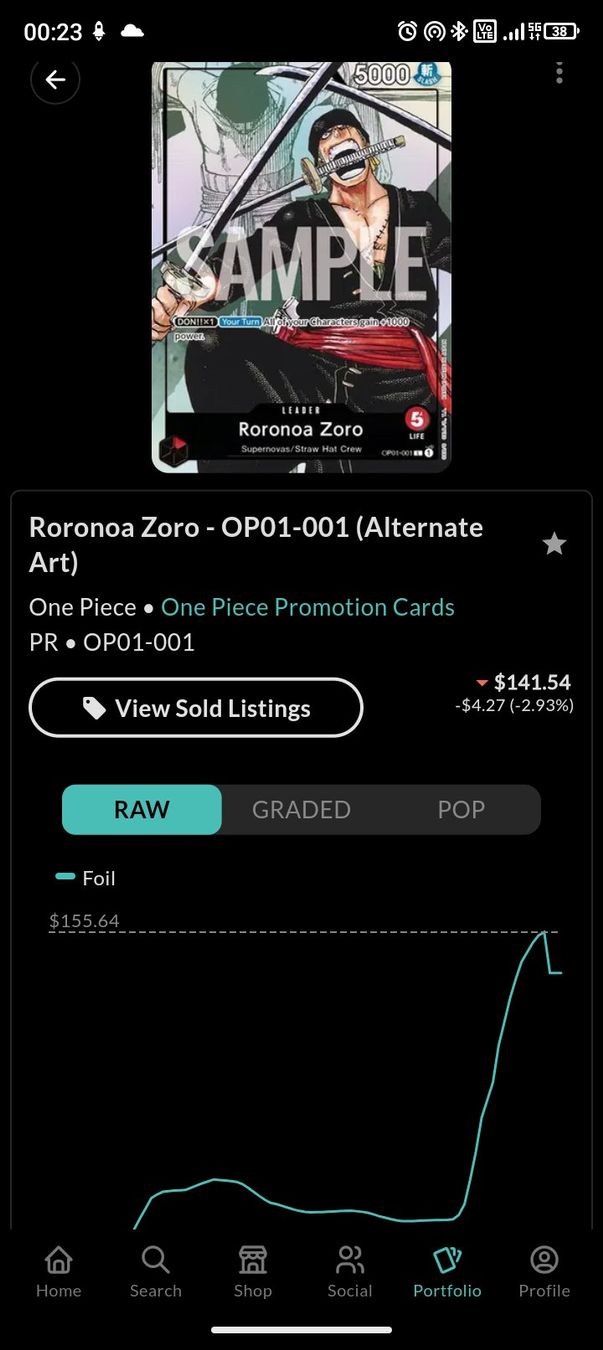 One Piece | Roronoa Zoro - OP01-001 (Alternate Art) (Gebraucht) in ...