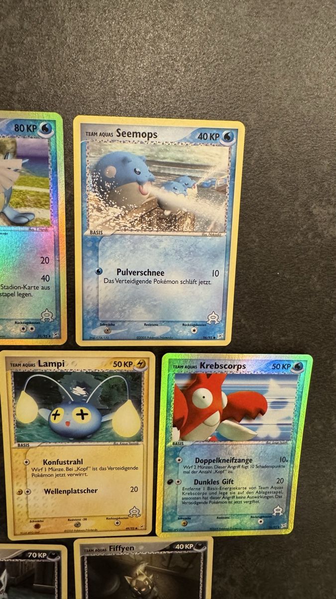 Pokemon Karten Team Aqua Set - Seltene Sammlerstücke 2005 (Gebraucht ...