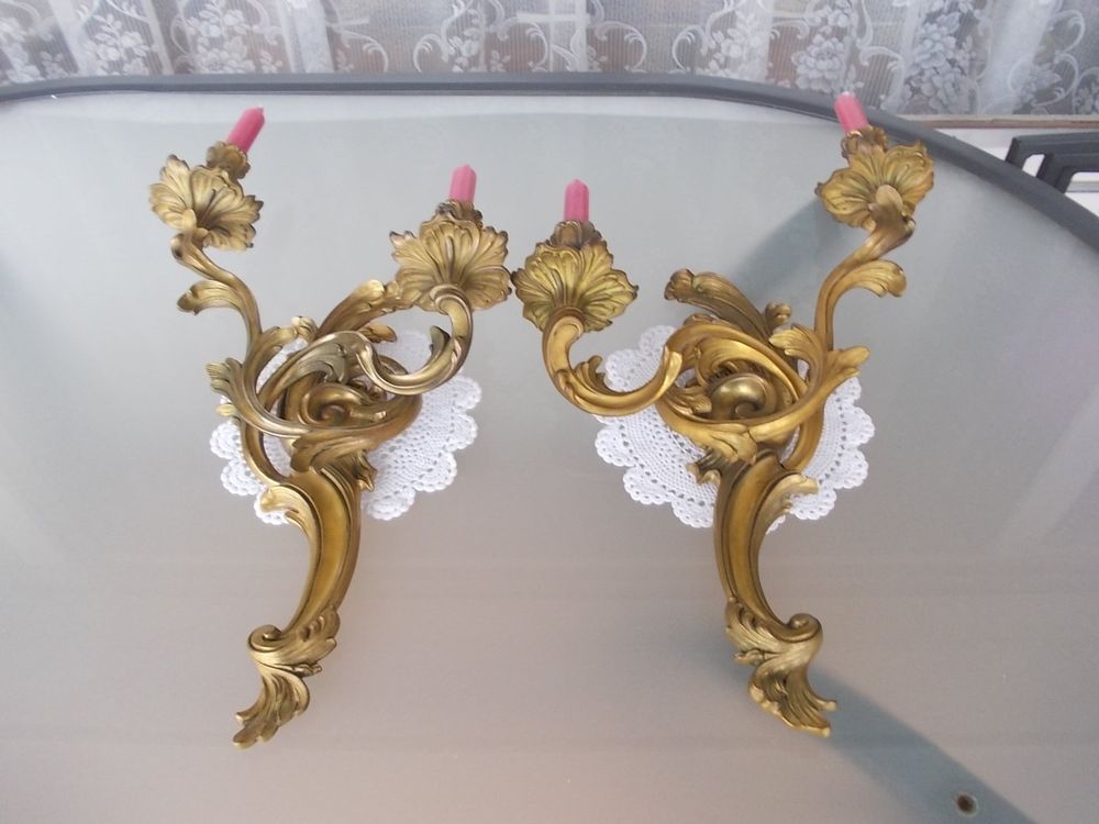 50 cm XL Bronze Skulptur Wand Kerzenhalter im Paar 5735 gr. (Gebraucht) in Ostermundigen für CHF ...