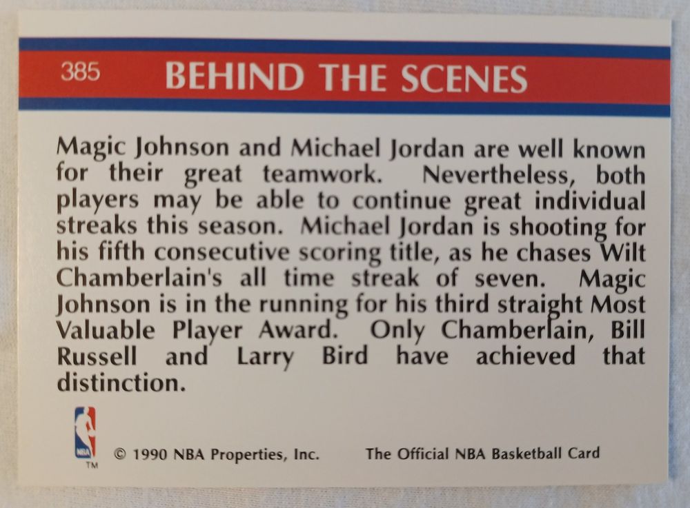 NBA Michael Jordan & Magic Johnson 1990 Vintage Sport Card | Kaufen auf ...