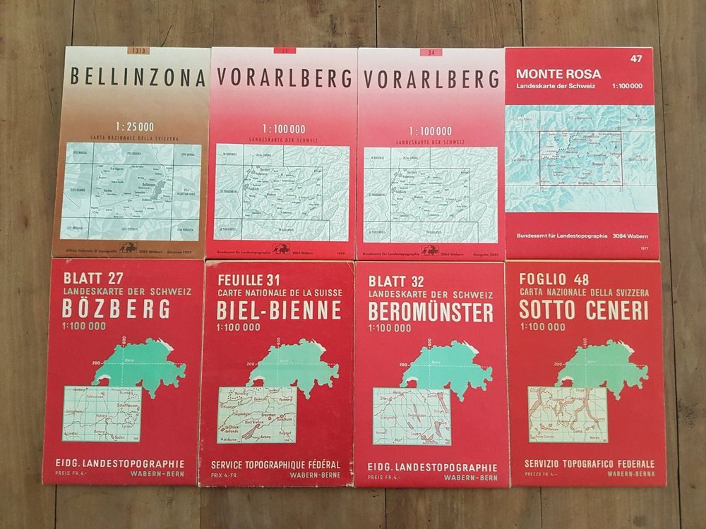 8 Landeskarten Schweiz | Kaufen auf Ricardo